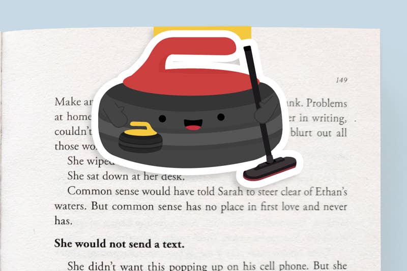 Curling Jumbo Magnetic Bookmark | Caribou Gifts Inc.