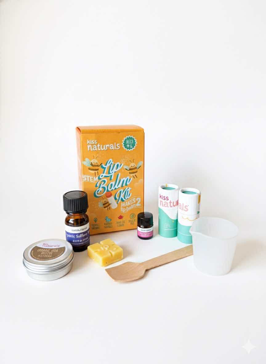 Mini Lip Bam making Kit -Makes 2 - 95% plastic free | Caribou Gifts Inc.