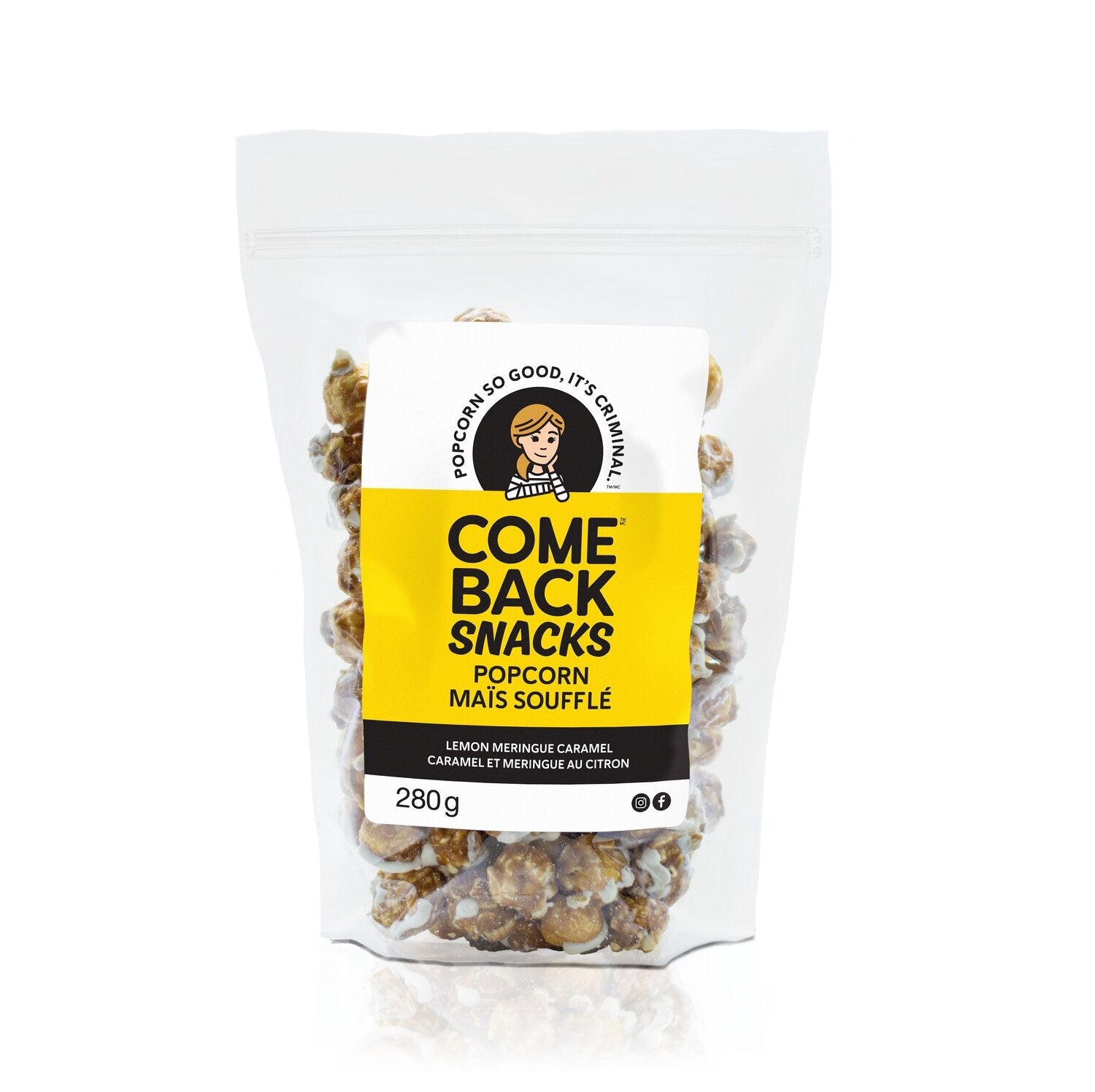 Lemon Meringue Caramel Popcorn (Comeback Snacks) | Caribou Gifts Inc.